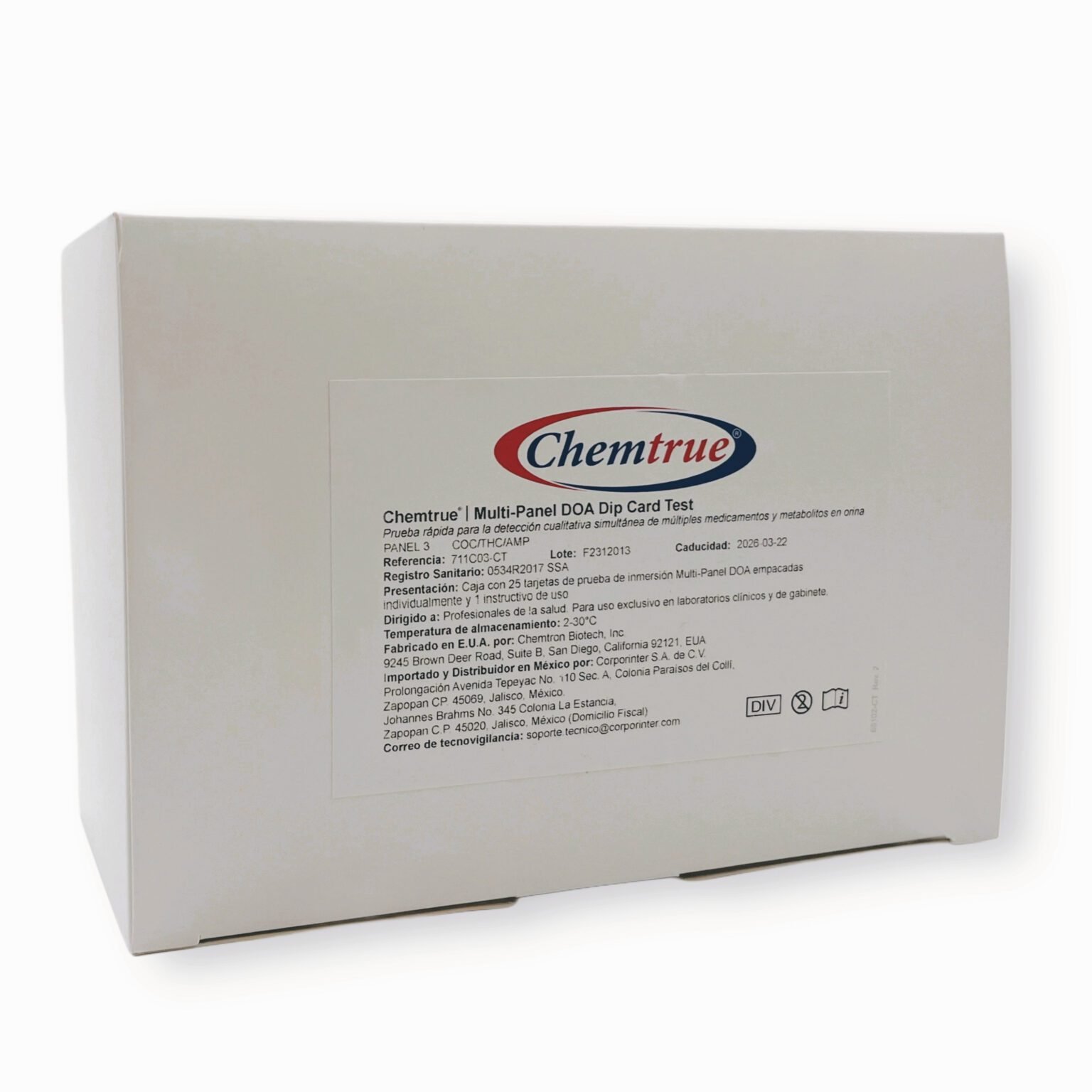 Antidoping de 3 Parámetros CHEMTRUE - Ingeniería Aplicada